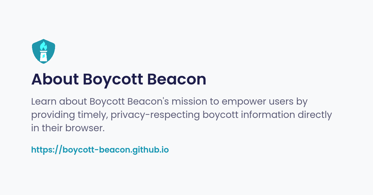 About Boycott Beacon | Boycott Beacon